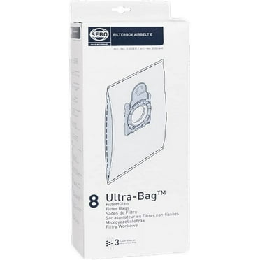 Sebo Sebo HEPA Service Box - 8 Ultra Bags with Caps and HEPA and ...
