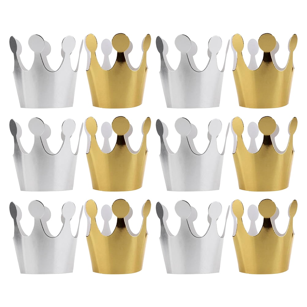 EeaseMX 12 coronas de papel para sombreros, coronas de cumpleaños para ...
