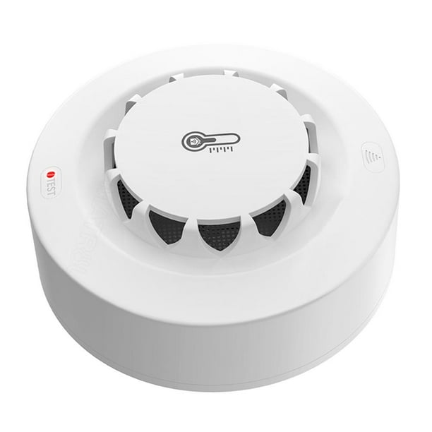 WiFi Smoke Detector with Temperature and Humidity Sensor 2.4GHz Fire ...