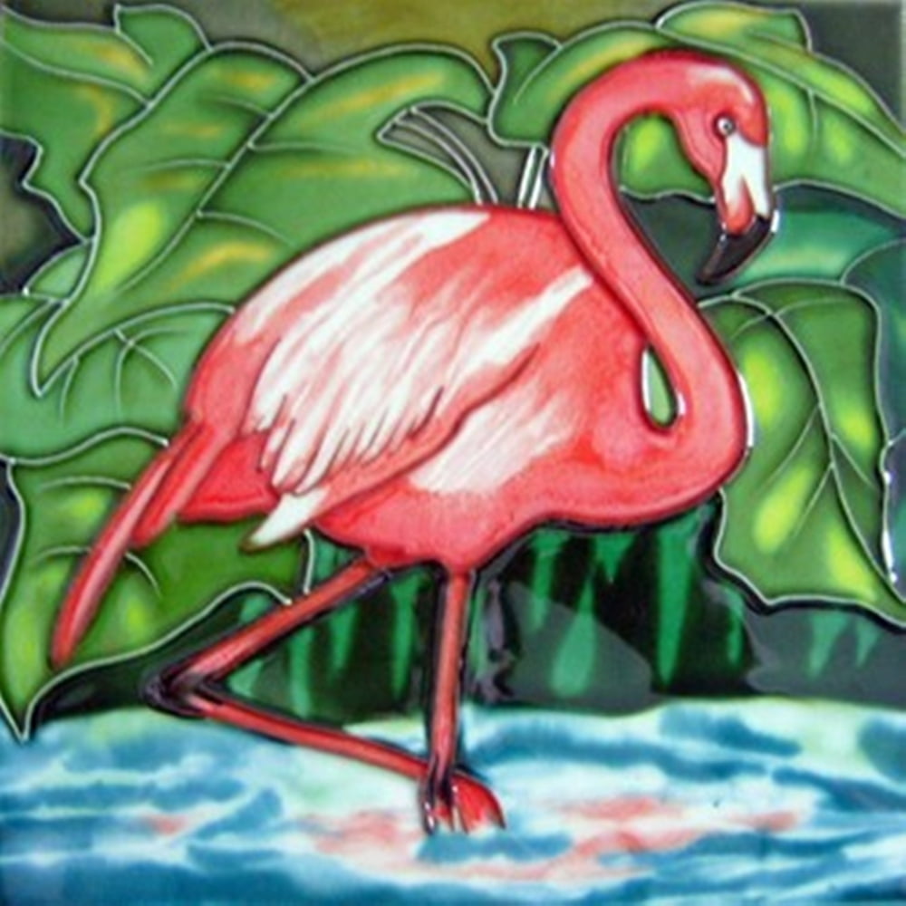 Pink Flamingo Ceramic Tile 8 Inches - Walmart.com - Walmart.com