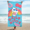Hello Kitty Pool Time Beach Towel Blue Cotton Fun Design for Pool and ...