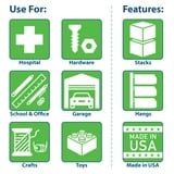 "Akro-Mils Transparent Plastic Utility Organizer: Stackable Storage ...