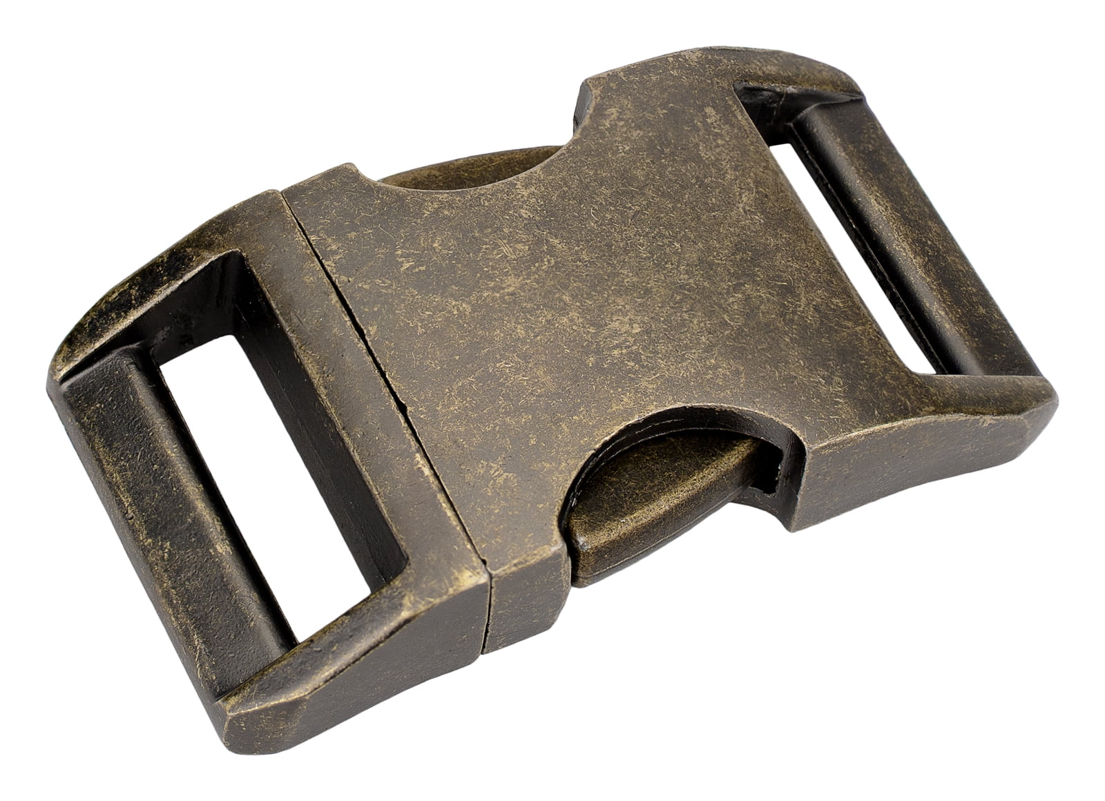 10 - 1 inch Antique Brass Contoured Aluminum Side Release Buckles ...