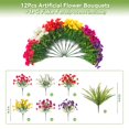 Artificial Morning Glory Flowers Mixed Color Outdoor Indoor Decoration ...