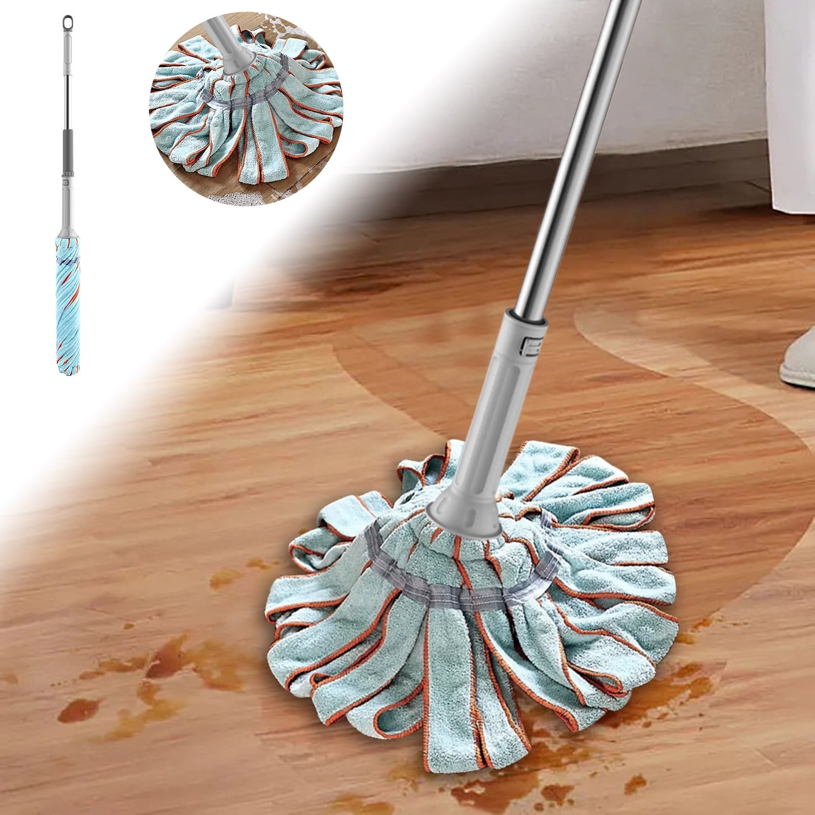 Balai à Eau Auto-Essorant Sans Lavage Quotidien, Balai Rotatif en Coton ...