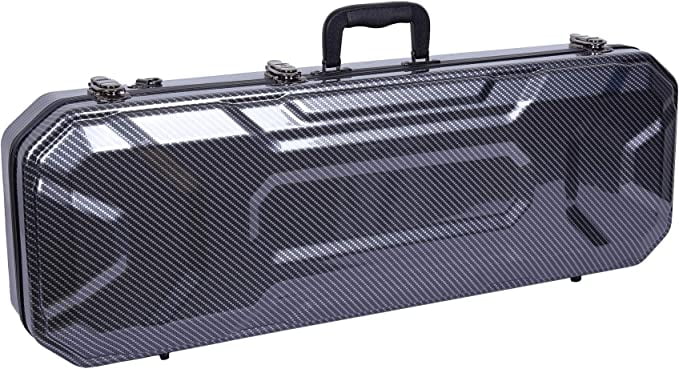 Crossrock Carbon Pattern PC Hard Shell Violin Case fits 4/4 Full Size ...