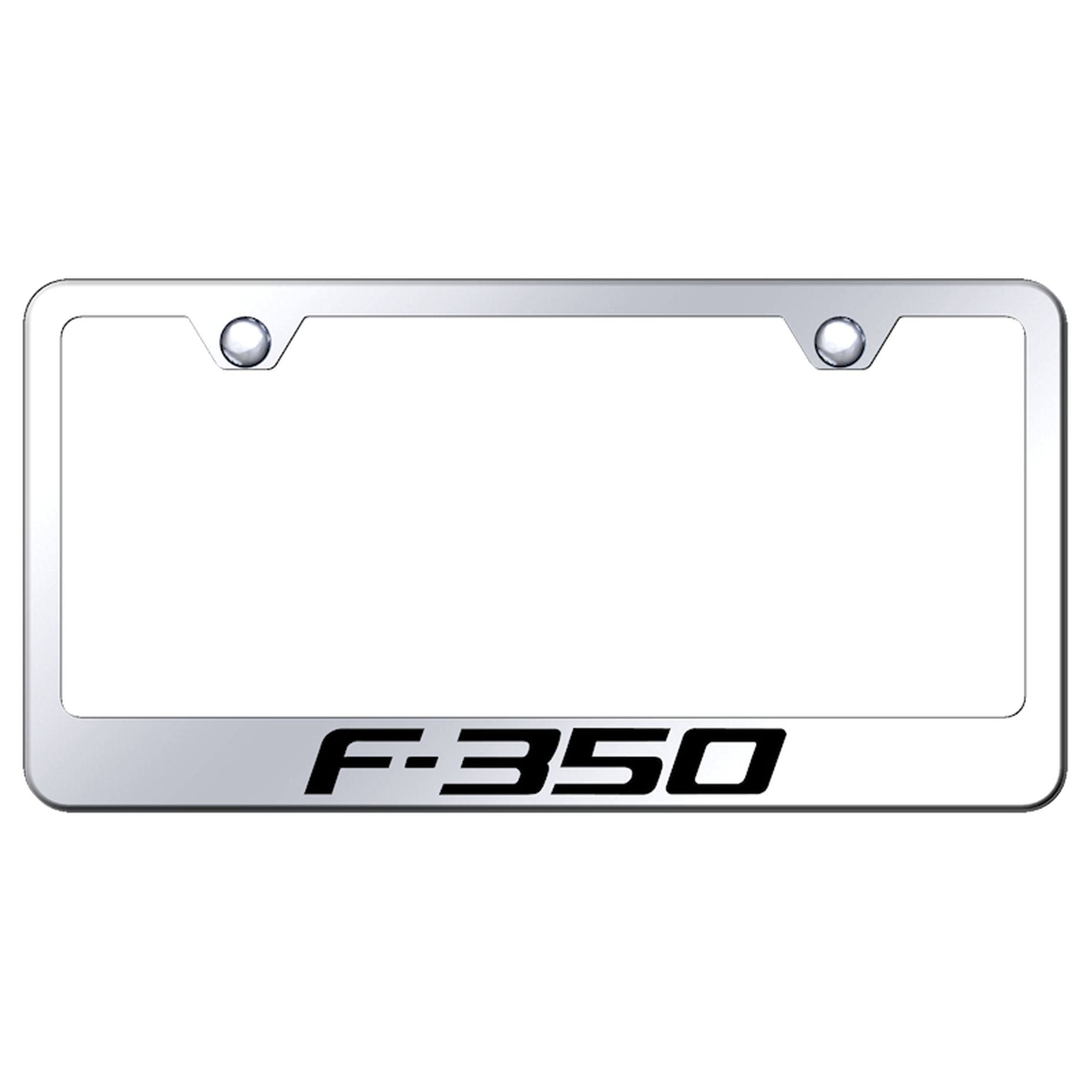 Ford F-350 Laser Etched Logo Stainless Steel License Plate Frame ...
