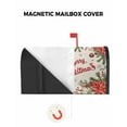 Christmas Bird Mailbox Cover, Poinsettia Floral Holly Fruit Xmas Ball ...