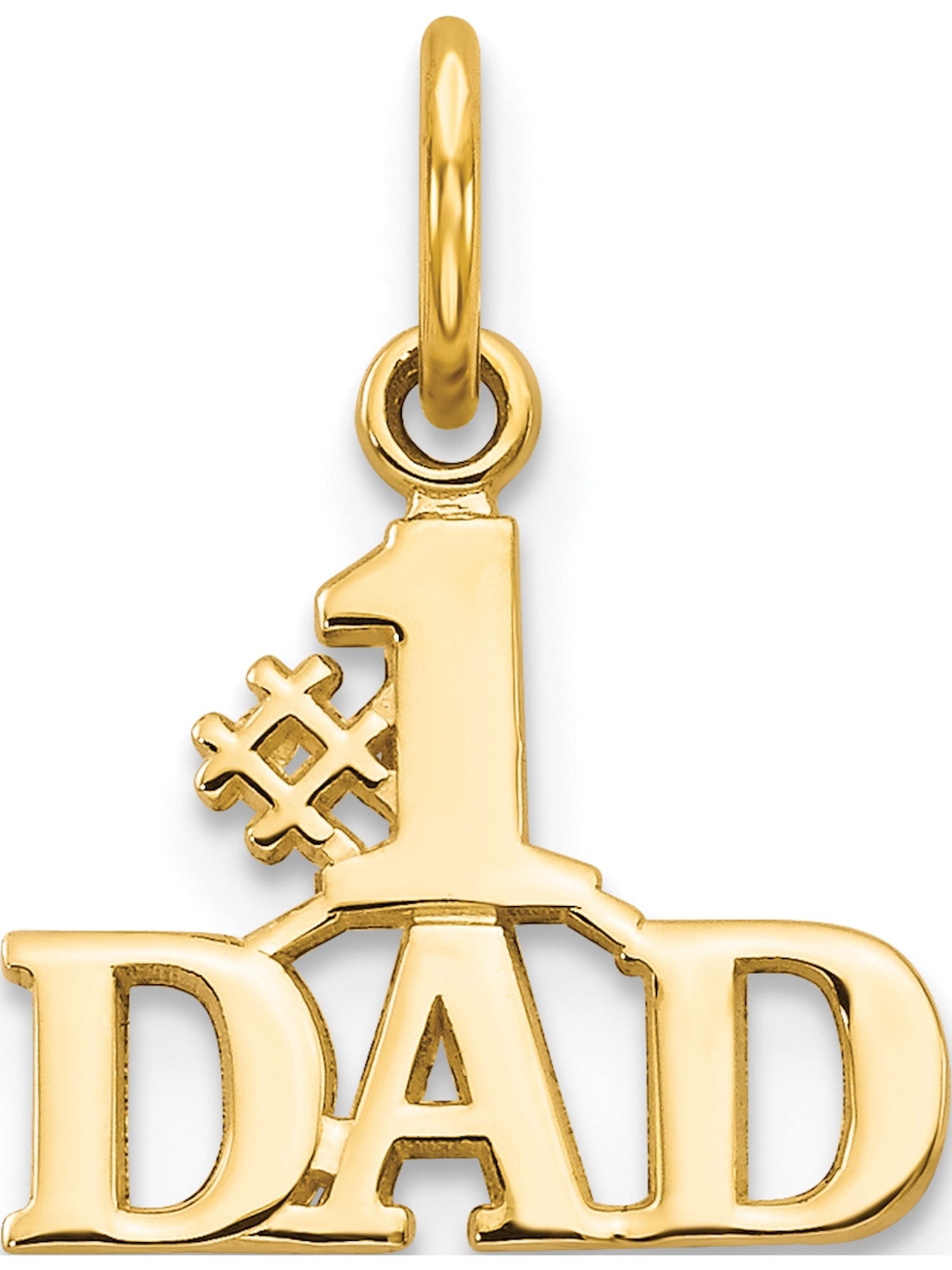 14k Yellow Gold #1 Dad (13x17mm) Pendant / Charm | Walmart Canada