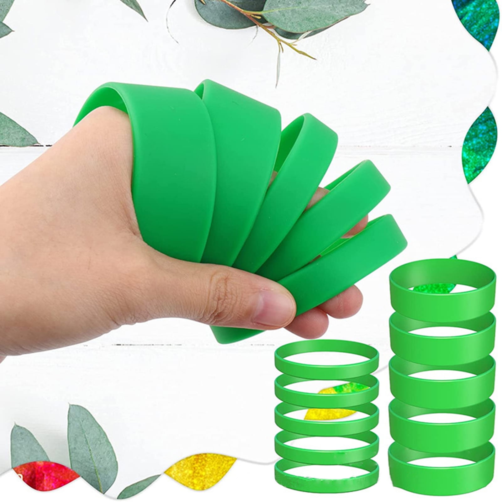 Hesroicy 10Pcs/Set Elastic Anti-ghosting Tumbler Wrap Ring Silicone ...