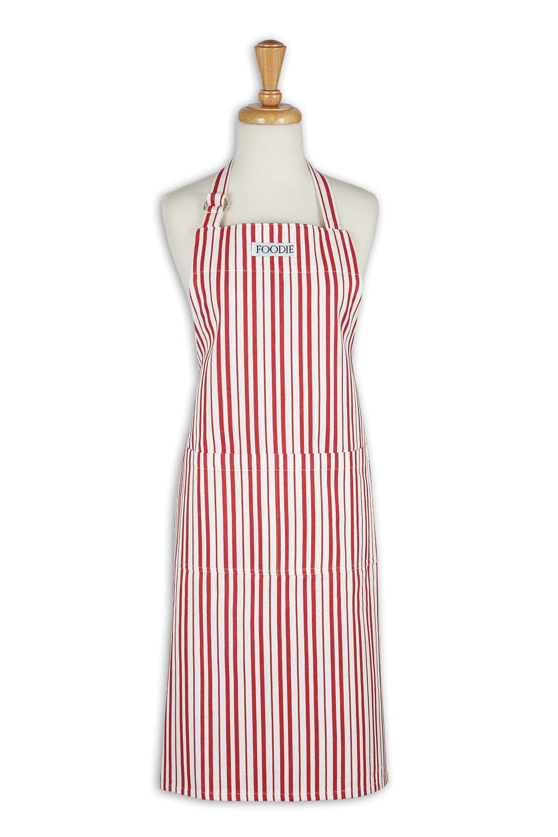 Design Imports Sun Dried Tomato Herringbone Stripe Apron - Walmart.com