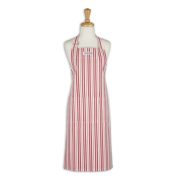 Design Imports Sun Dried Tomato Herringbone Stripe Apron - Walmart.com