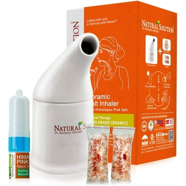 Nevlers Ceramic Salt Inhaler with Pure Himalayan Pink Salt | Asthma and ...