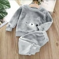 Cathalem Flannel Clothes Set Toddler Baby Kids Winter Outfits Warm ...