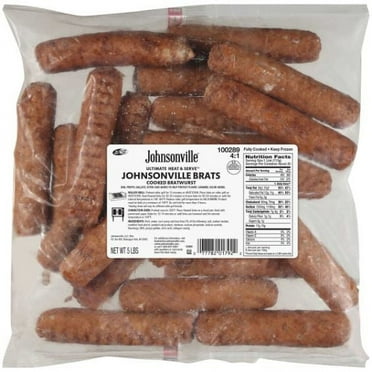Johnsonville Stadium Brats, Fully Cooked Sausage, 14 Ounce, 10 per Case ...