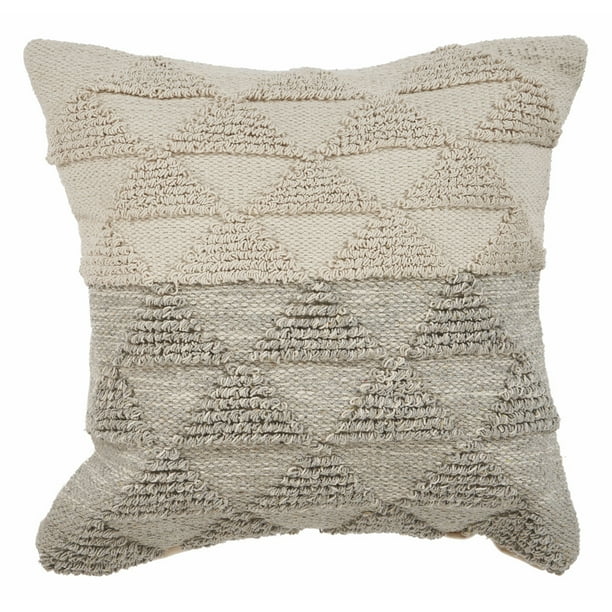 Ox Bay Geometric Textured Triangle Throw Pillow, Gray / Cream, 18 ...