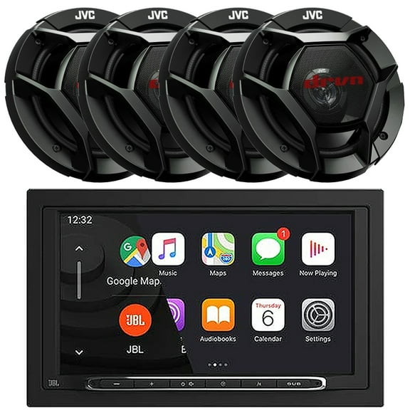"JVC KW-Z1000W 10.1"" Car Stereo Floating Screen Receiver with Apple ...