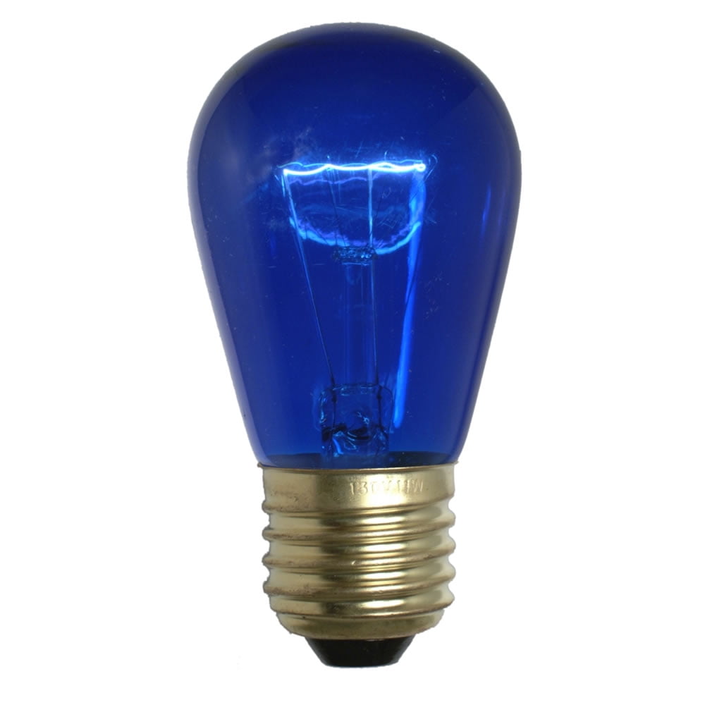 Vickerman S14 Blue Transparent Medium Base Replacement Bulb 130V 11 ...
