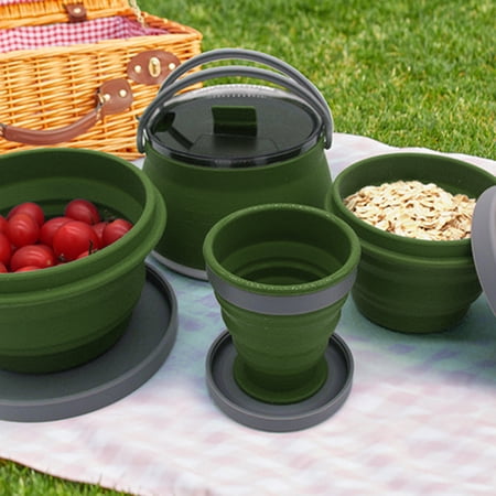Clairlio Silicone Folding Kettle Portable Household Outdoor Camping ...