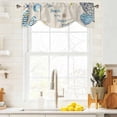 The Beach Is My Happy Place Tie Up Valance Curtains Summer Retro Ocean ...