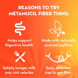 Metamucil Fiber Supplement Chewable Thins, Fiber Food for Digestive ...