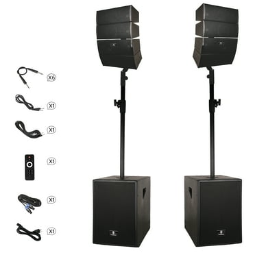 Proreck Party Portable 15" 2000 Watt 2-Way Powered PA Speaker System ...