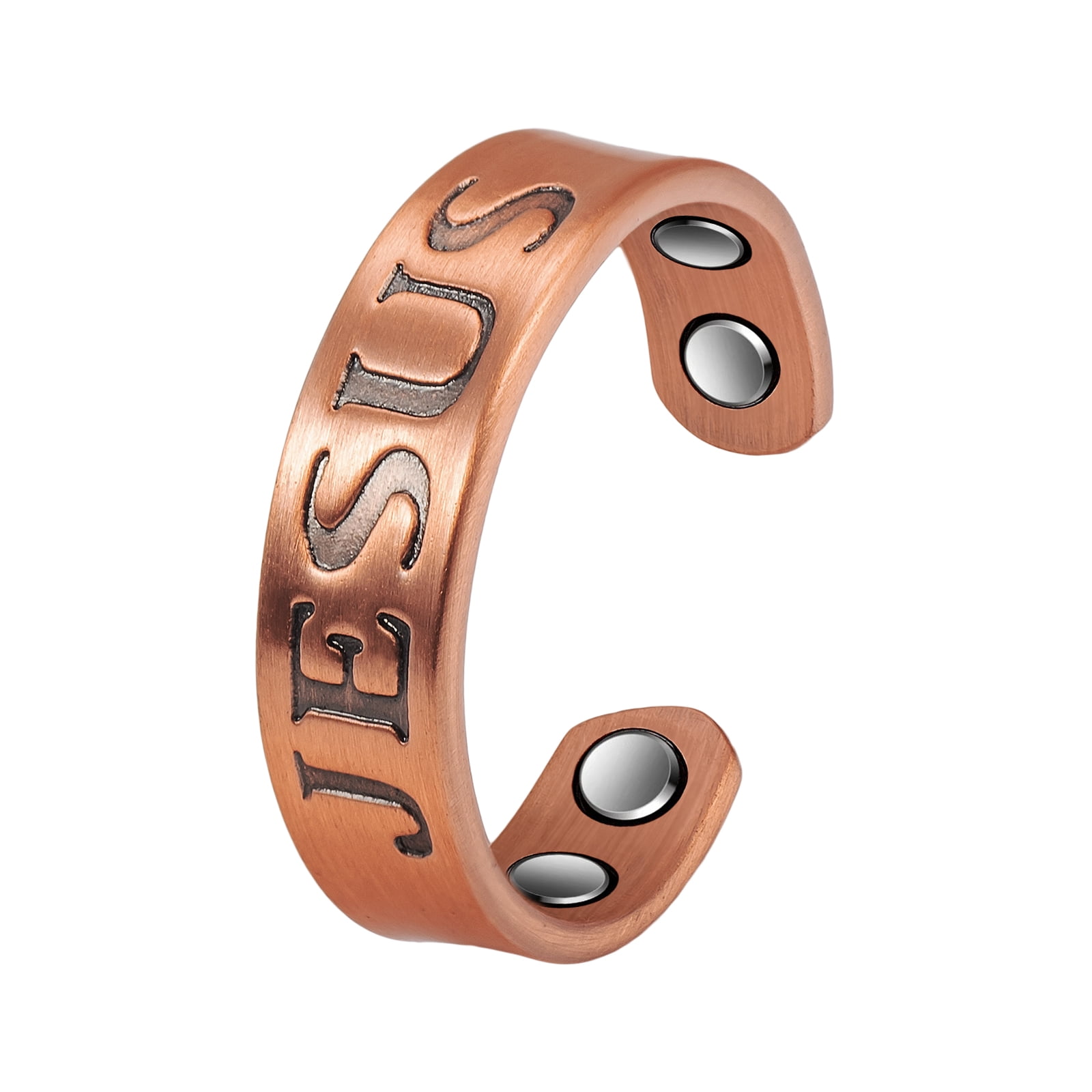 Pure Copper Magnetic Rings for Women, Christian Jewelry Rings with 4 ...