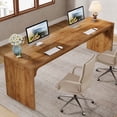 Finmind 78.7" Extra Long Computer Desk for Two, Double Writing Table ...