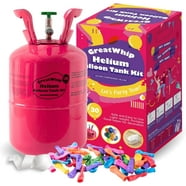 Disposable Portable Helium Balloon Kit, 4.98 Cu Ft, with 20 Balloons ...