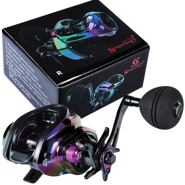 Sougayilang Fishing Reels Baitcaster Reel with 9+1 Ball Bearings and ...