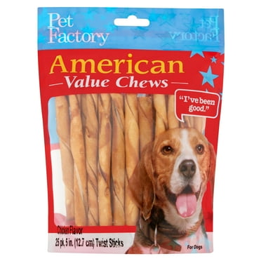 Pet Factory 100% American Beefhide Mini Rolls Dog Chews, Assorted ...
