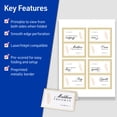 Avery Tent Cards, 2" x 3.5", Gold Borders, 80 Place Cards (3328 ...