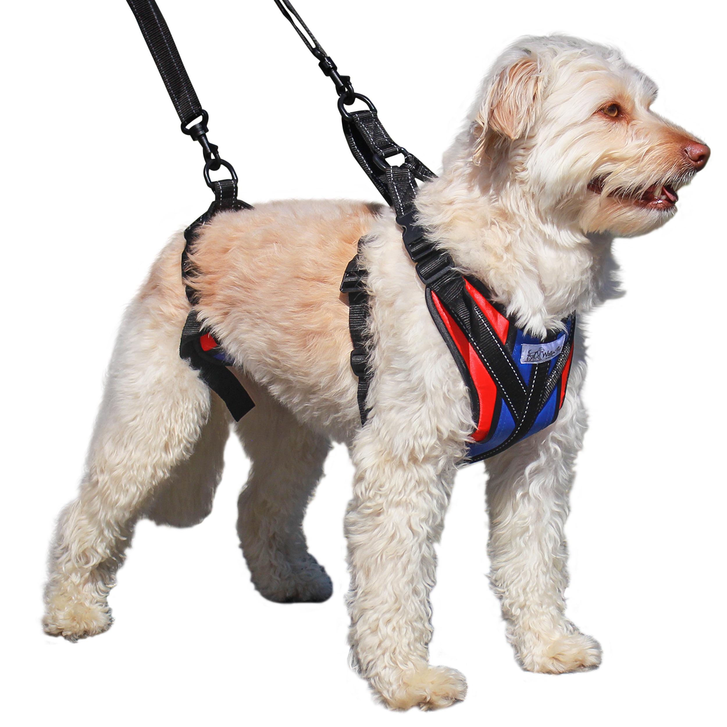 Walkin Pets Lift n Step Dog Harness For Full Body Support Red