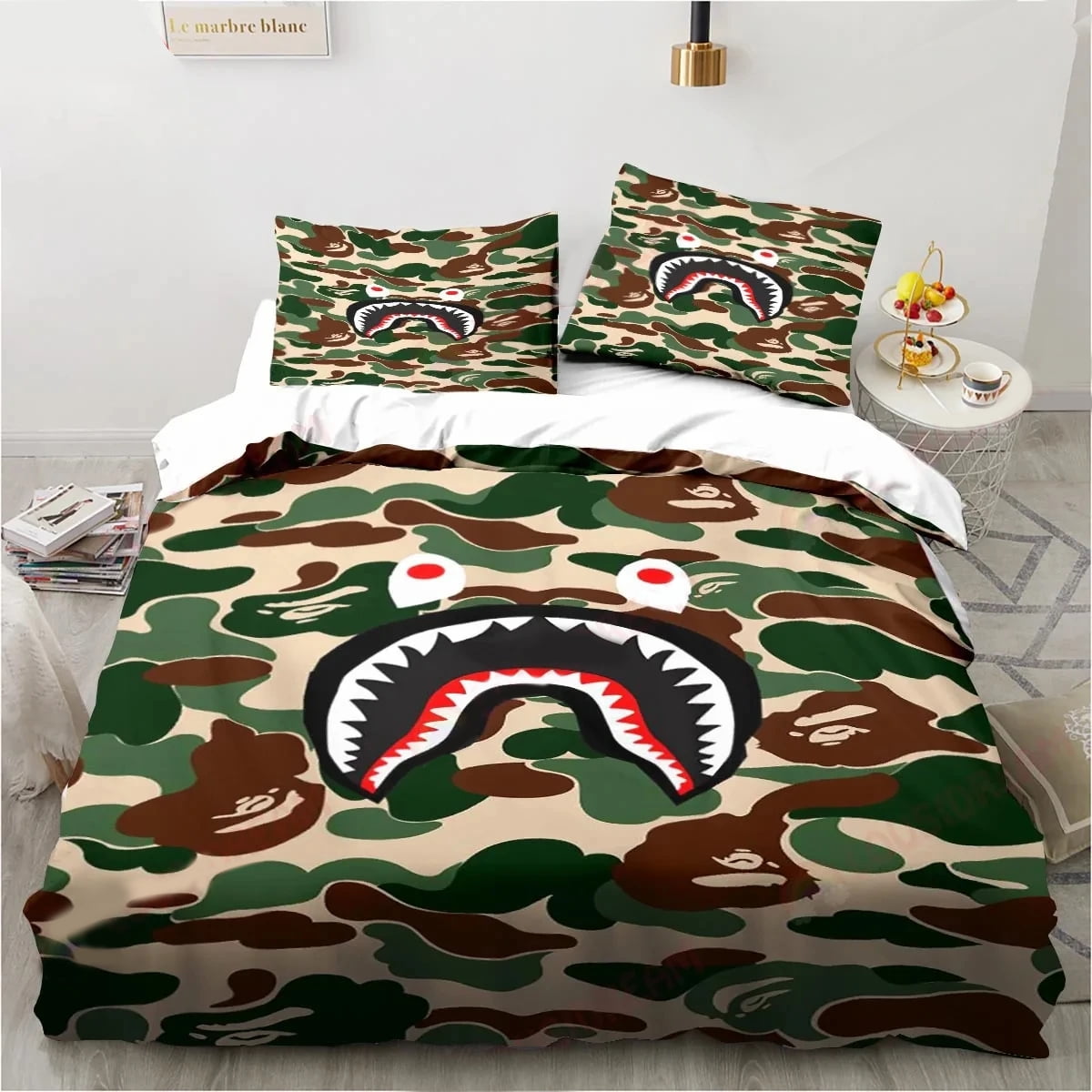 Click here for Yingd Fashion Bath-Ape Logo Bedding Set Boys Girls... prices