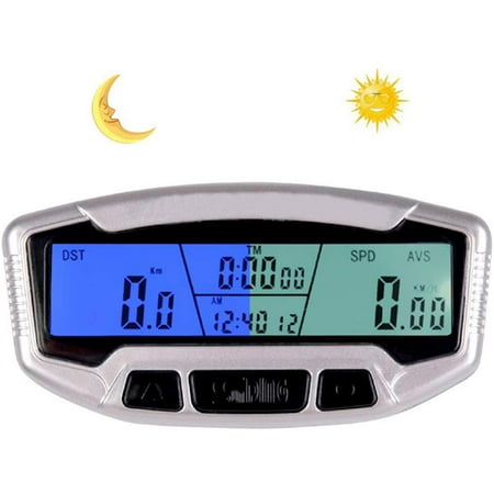 stanreset Multifunctional Speedometer Stopwatch Wired Odometer LCD Back ...