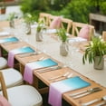 Cloth Napkins Set of 8 Teal White Pink Cocktail Napkins Gradient Color ...