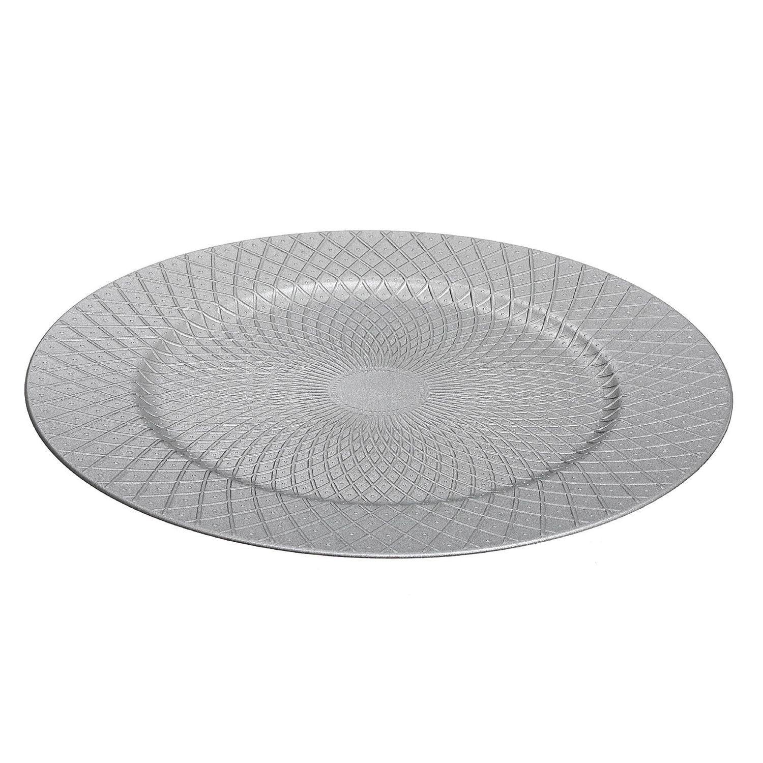 Click here for Ih Casadécor Charger Plate (Dotted Diamond) (Silve... prices