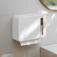 Wall Mounted Tissue Paper Box Cover Self Paste Toilet Paper Dispenser ...