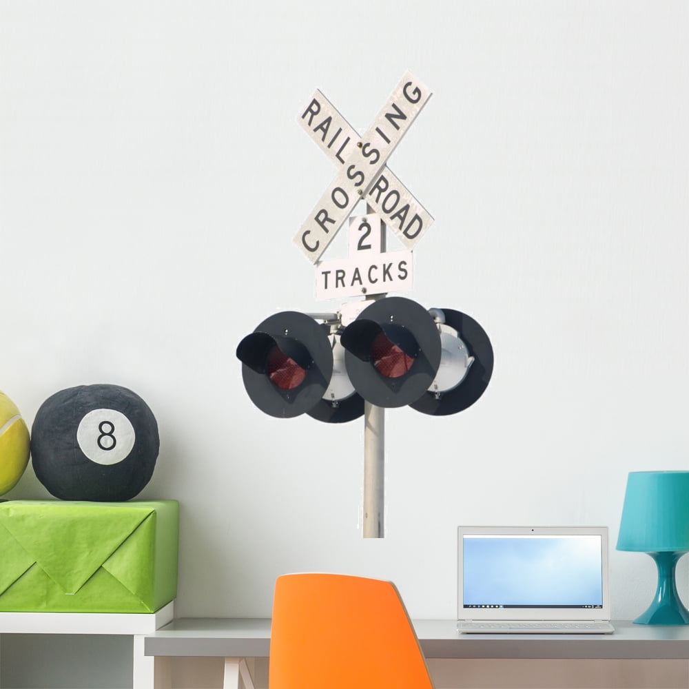 Railroad Crossing Wall Decal by Wallmonkeys Peel and Stick Graphic (36 ...