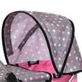 Bayer Design: Doll Pram Go - Pink-Grey-Polka Dot - Carrycot Cover ...