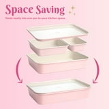 Paris Hilton 4-Piece Nesting Bakeware Set with Nonstick Roaster, Cookie ...