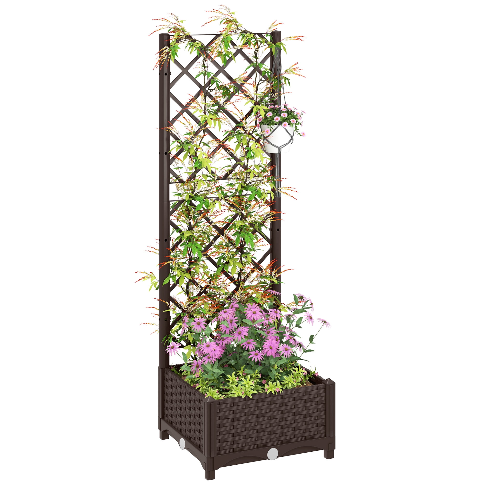 Click here for Outsunny Plastic Raised Bed  Garden Box With Trell... prices