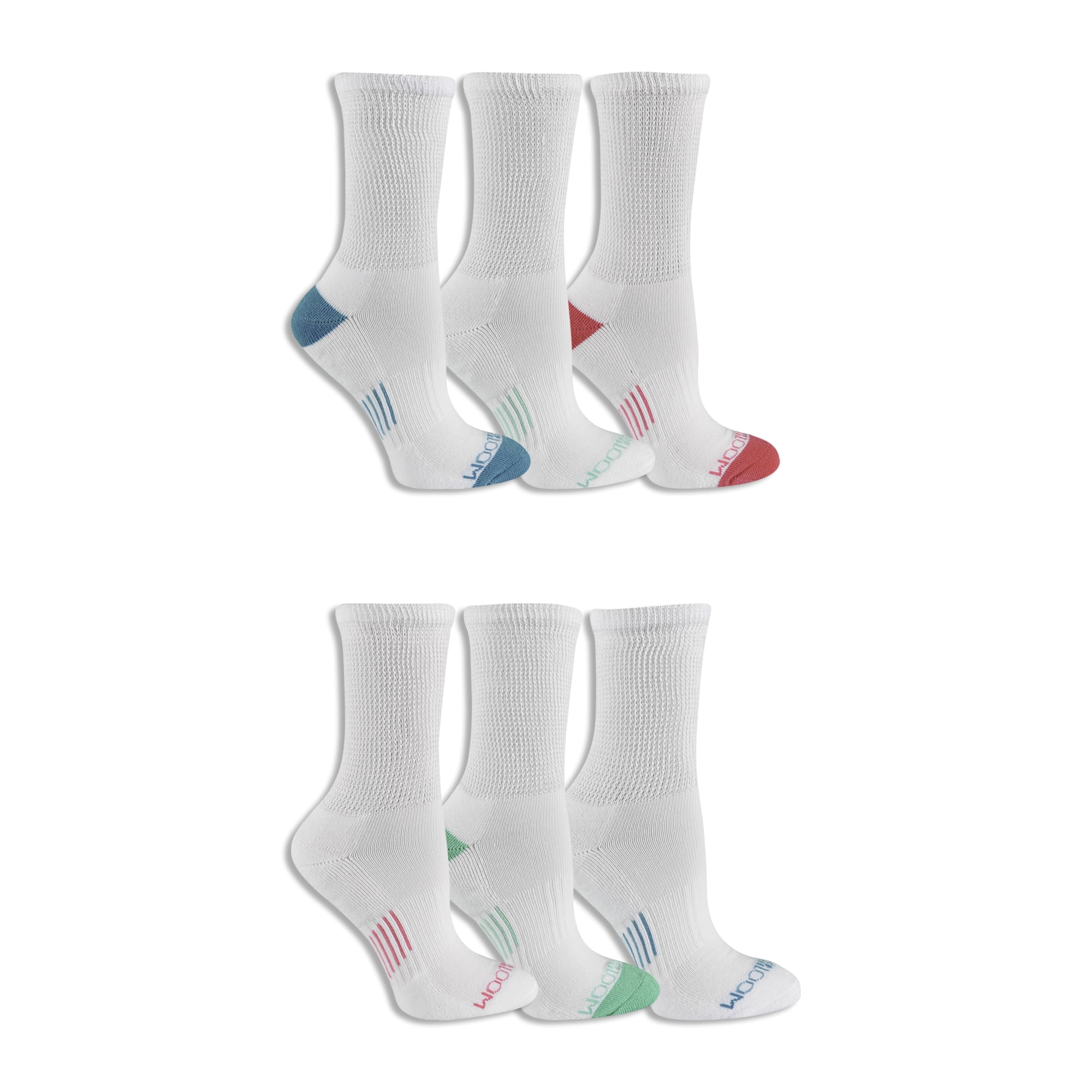 Women's Everyday Active Crew Socks 6 Pack - Walmart.com