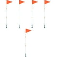5 Pack High Visibility Safety Bike Flag with Fiberglass Pole, Tear ...