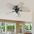 Prominence Home Renton 42" Bronze Flushmount Ceiling Fan with Light, 5 ...