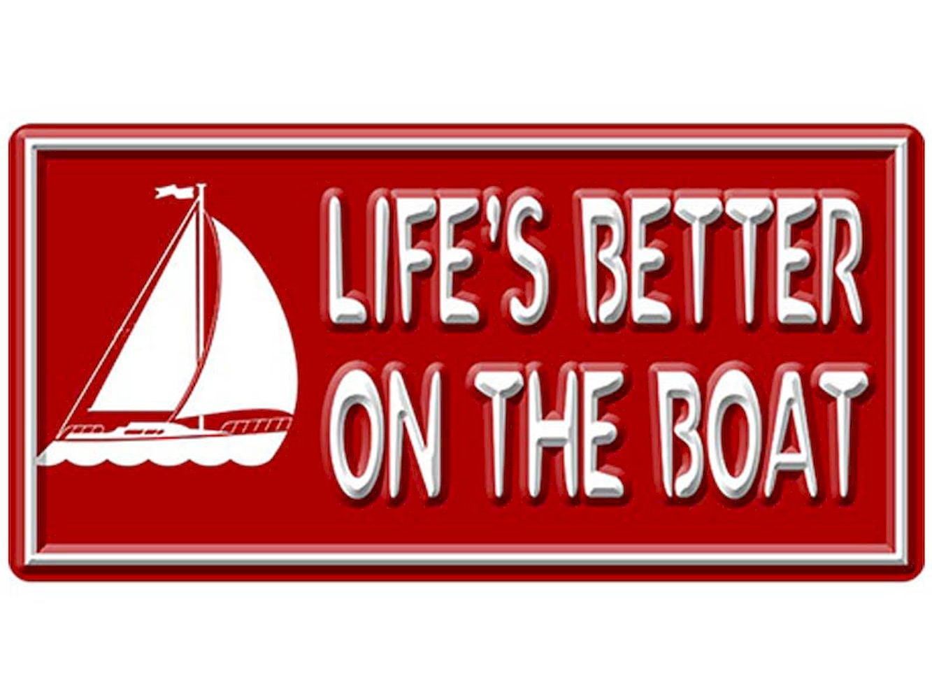 "Life On The Boat" Metal Sign - Walmart.com