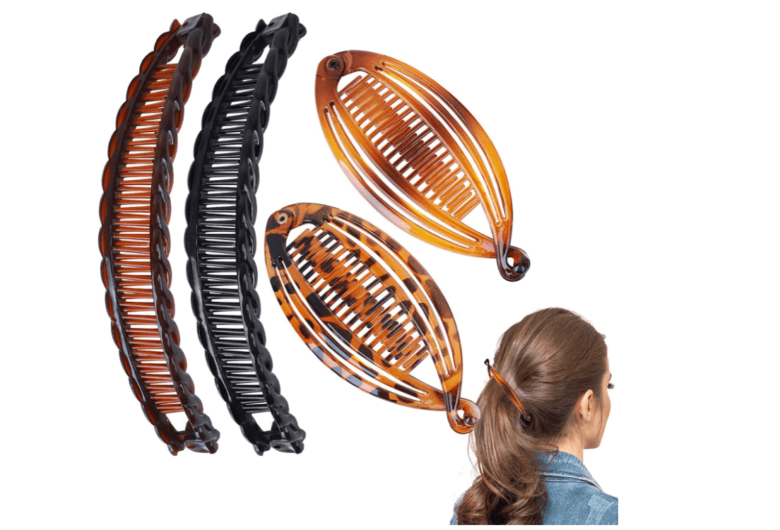 Topboutique 4 PCS Banana Clips Fish Clips Vintage Clincher Fishtail ...