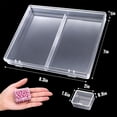 4 Pack Bead Storage Container, 64 Grids Small Clear Plastic Nail ...