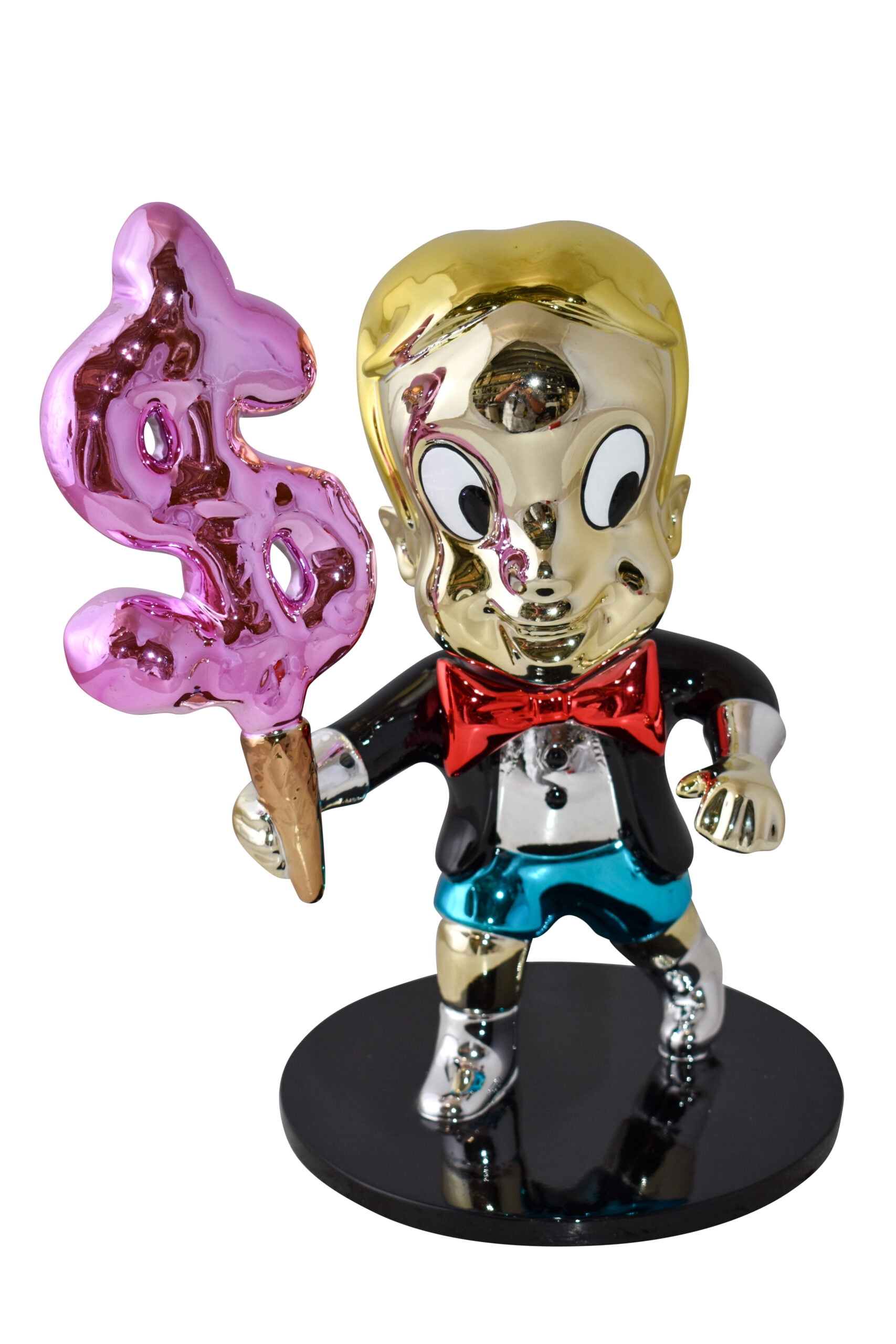 Cartoon Monopoly Girl with Money Cotton Candy Resin Statue 12" x 10" x ...