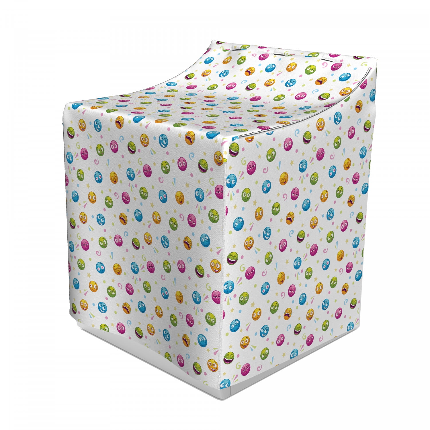 Emoticon Washer Cover, Round Faces in Different Colors with Various ...